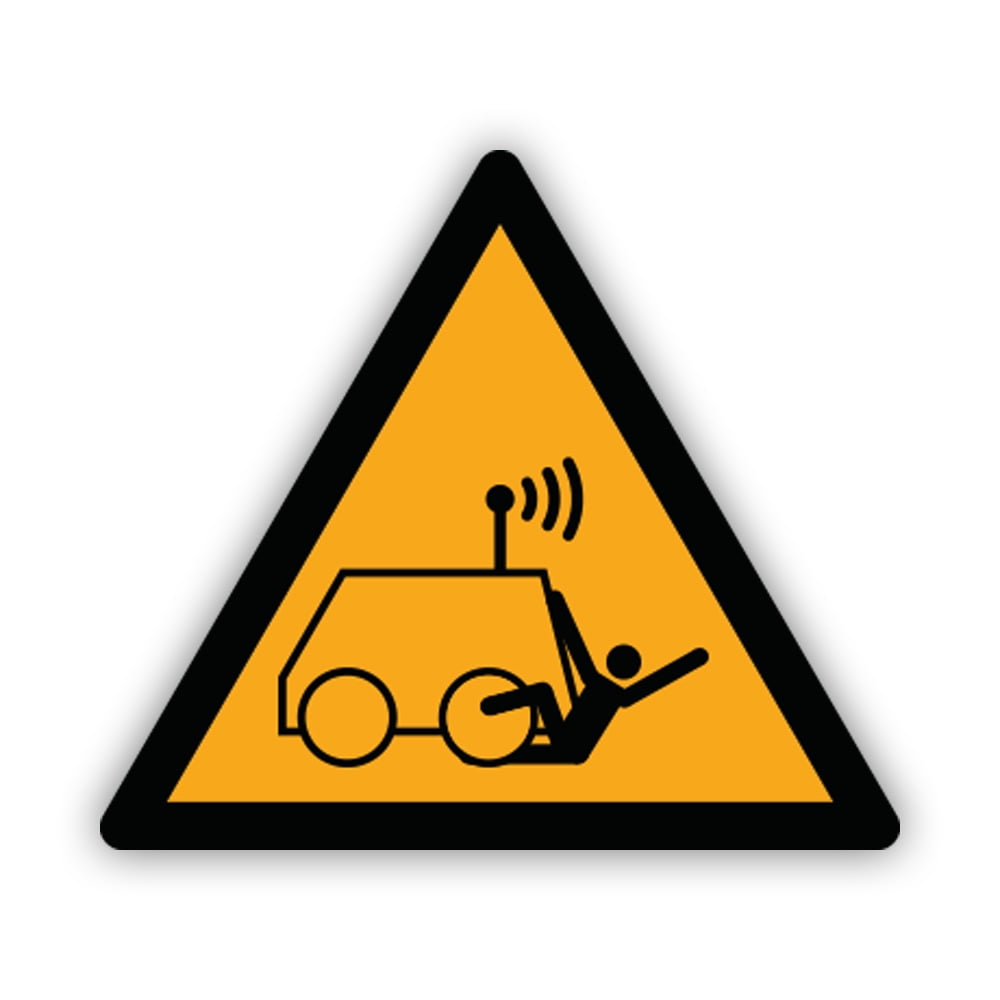 W037 - Injury From Automated Or Remote-Controlled Vehicles Sticker ...