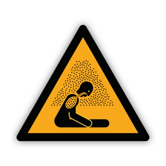 W041 - Breathing Hazard Sticker Decal - Self Adhesive Vinyl ...
