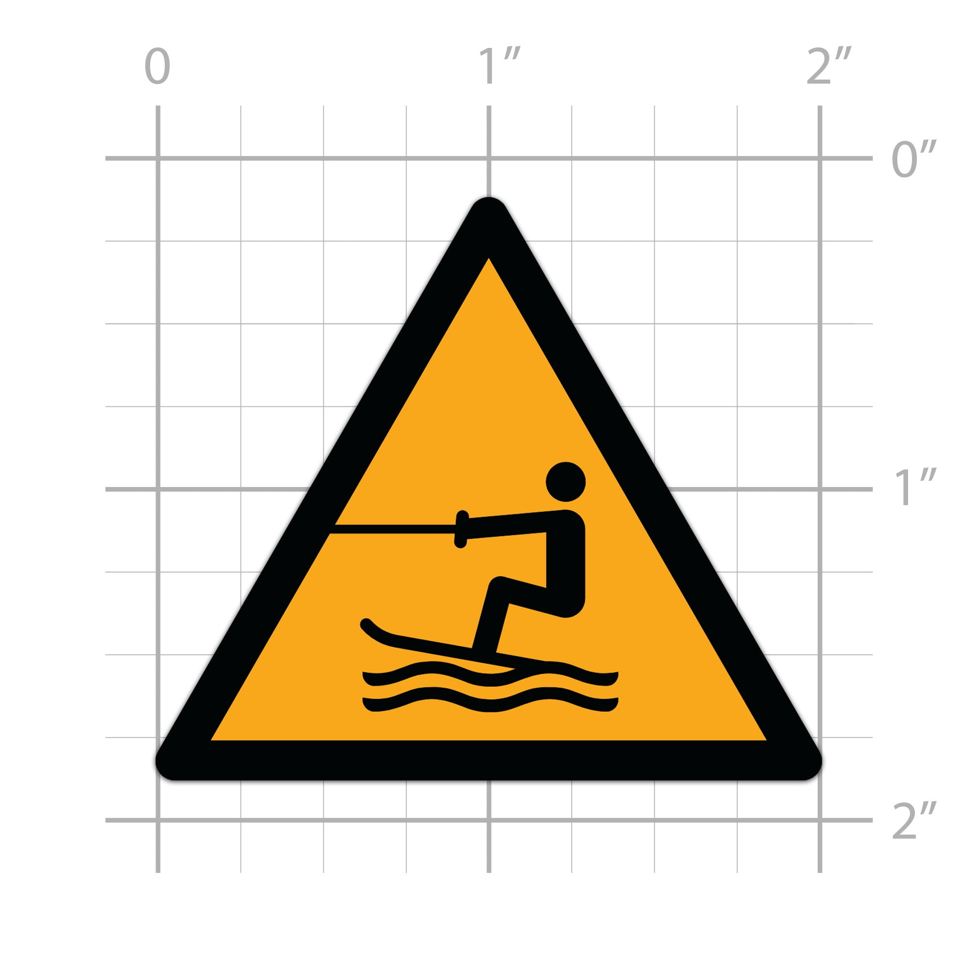 W045 - Water Skiing Or Towed Water Activity Area Sticker for water ...