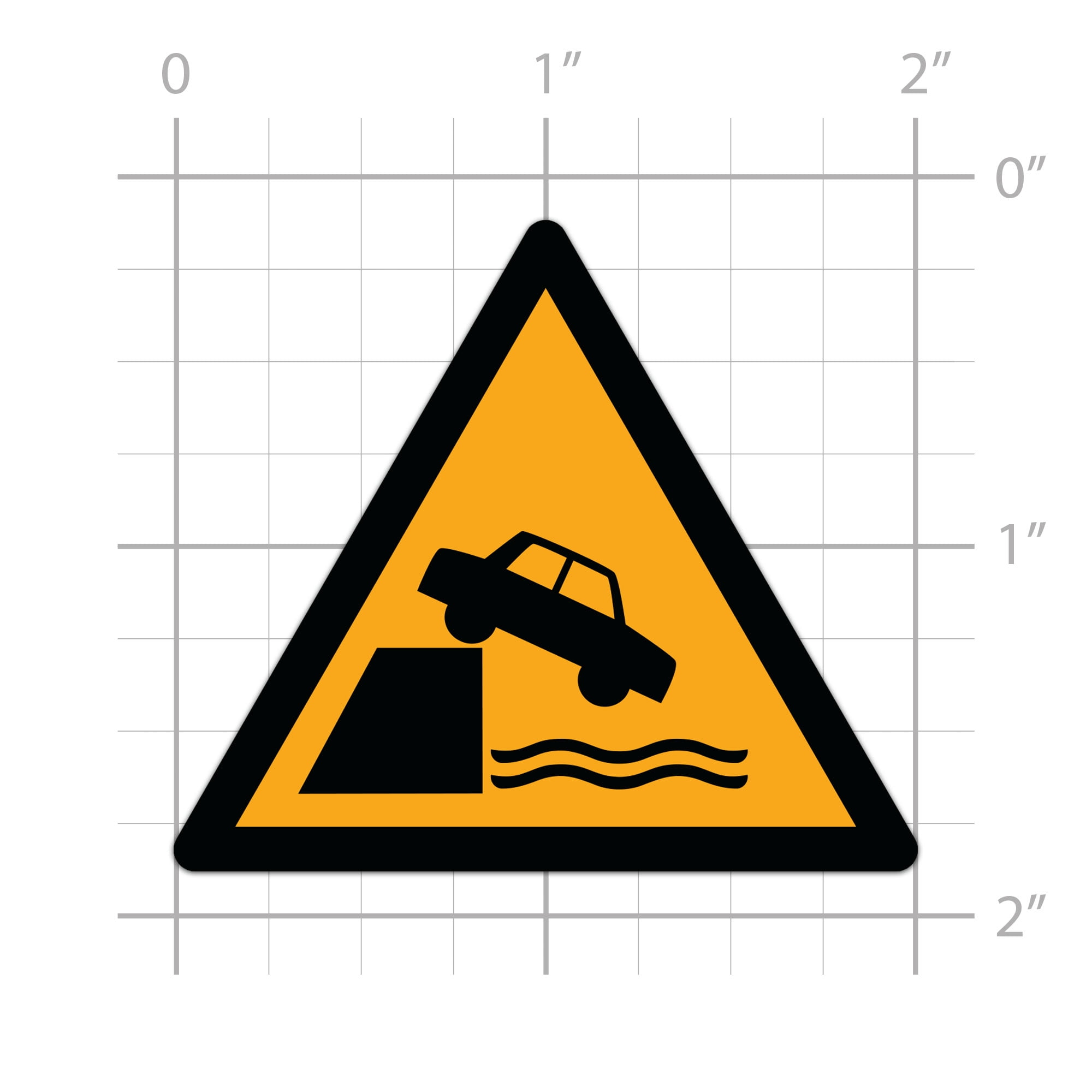 W051 - No Guard Rail And Unprotected Edges Sticker for water bottle ...