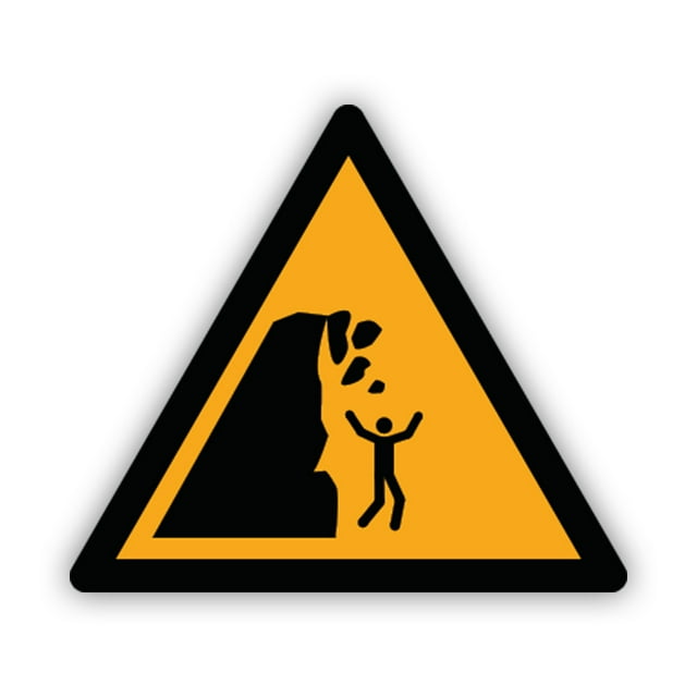 W053 - Unstable Cliff Sticker Decal - Self Adhesive Vinyl ...