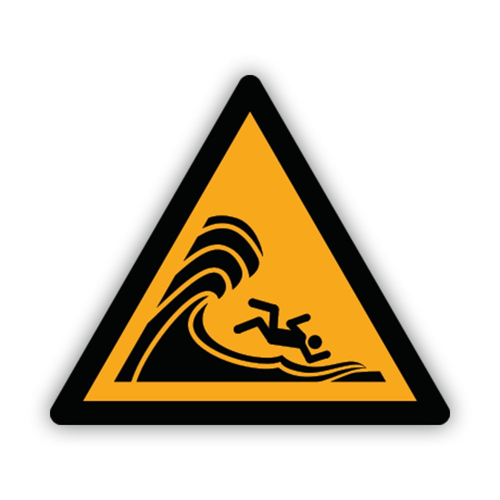 W065 - High Surf Or Large Breaking Waves Sticker Decal - Self Adhesive ...