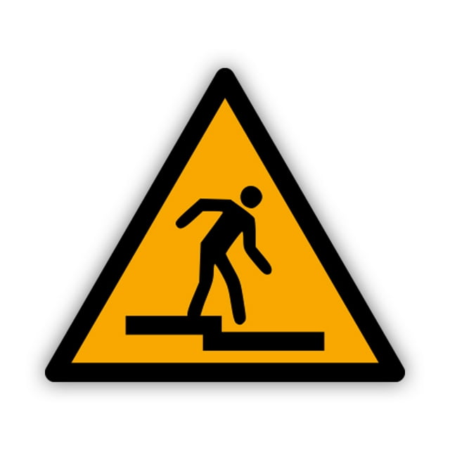 W070 - Step Down Sticker Decal - Self Adhesive Vinyl - Weatherproof ...