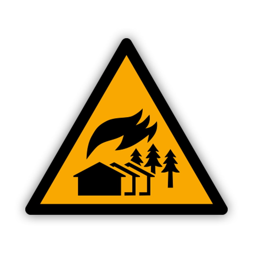 W073 - Large-Scale Fire Zone Sticker Decal - Self Adhesive Vinyl ...