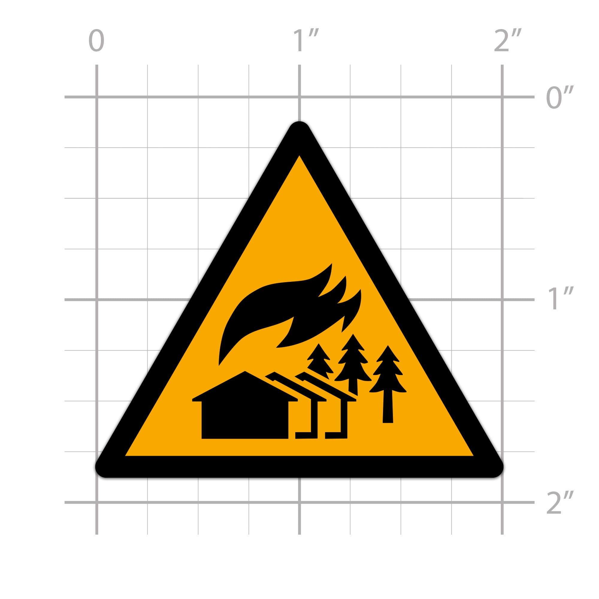 W073 - Large-Scale Fire Zone Sticker for water bottle phone tumbler ...