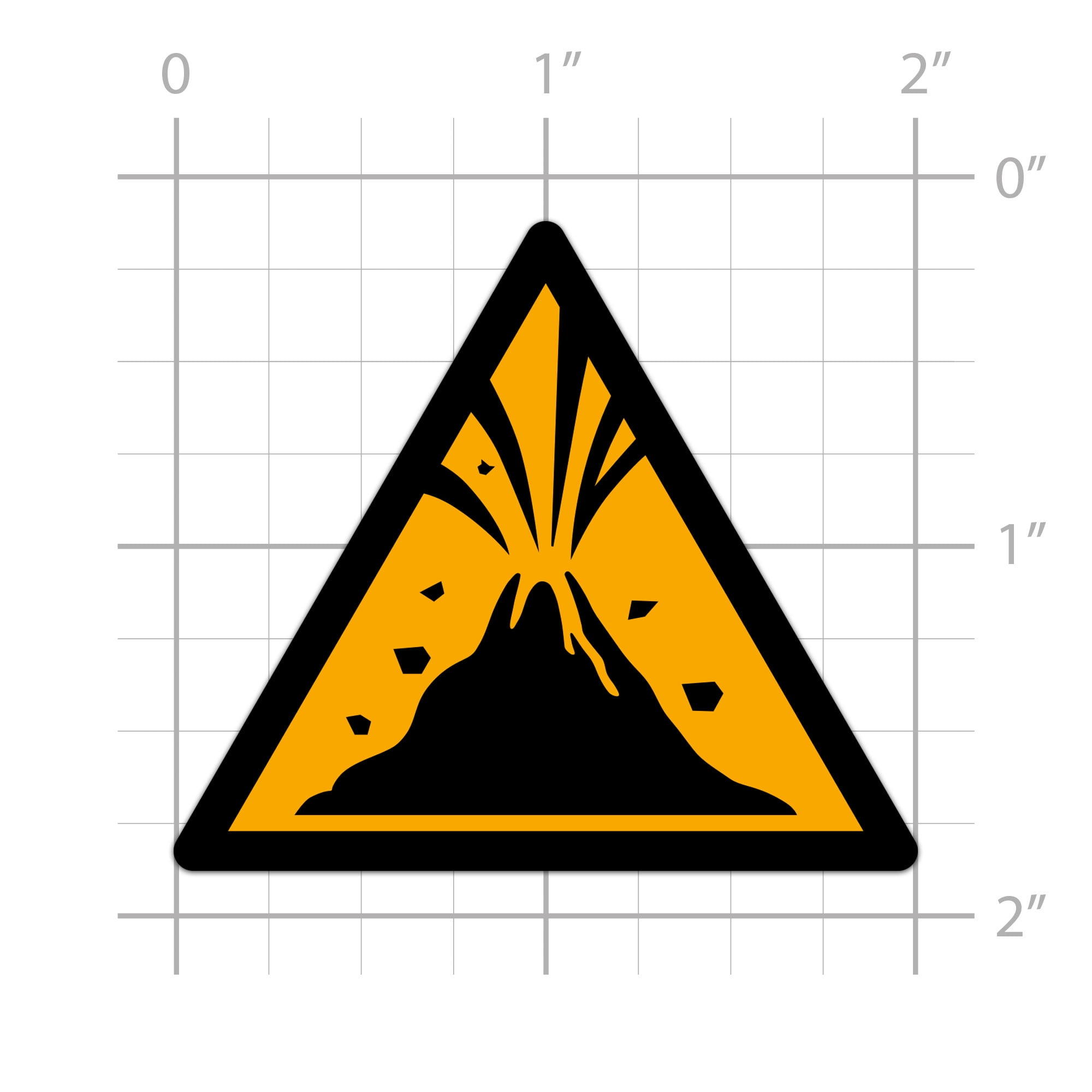 W075 - Active Volcano Zone Sticker for water bottle phone tumbler hard ...