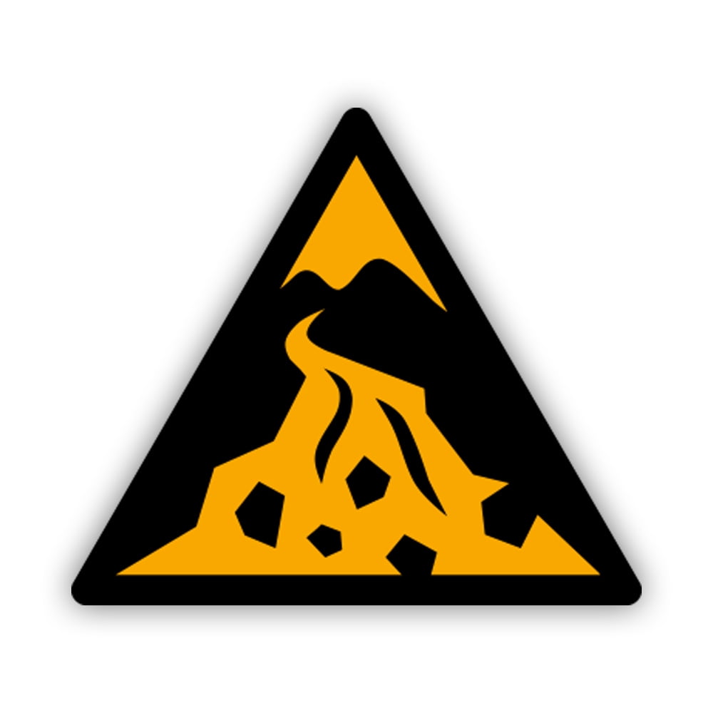 W076 - Debris Flow Zone Sticker Decal - Self Adhesive Vinyl ...