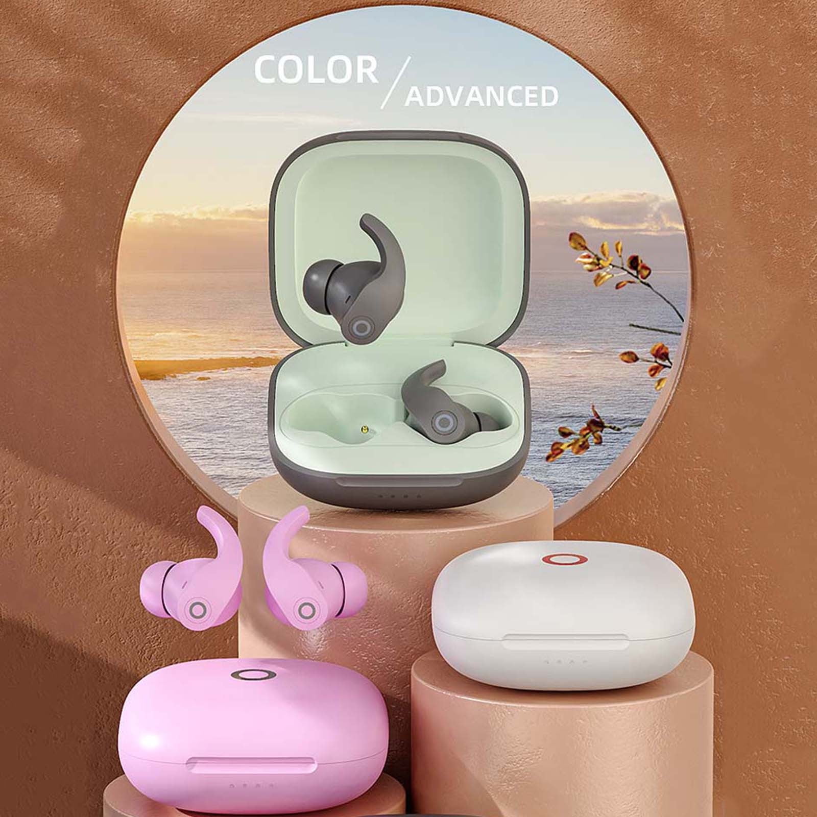 W1 Wireless Bluetooth Headset Earplug In Ear Sport Noise Reduction ...