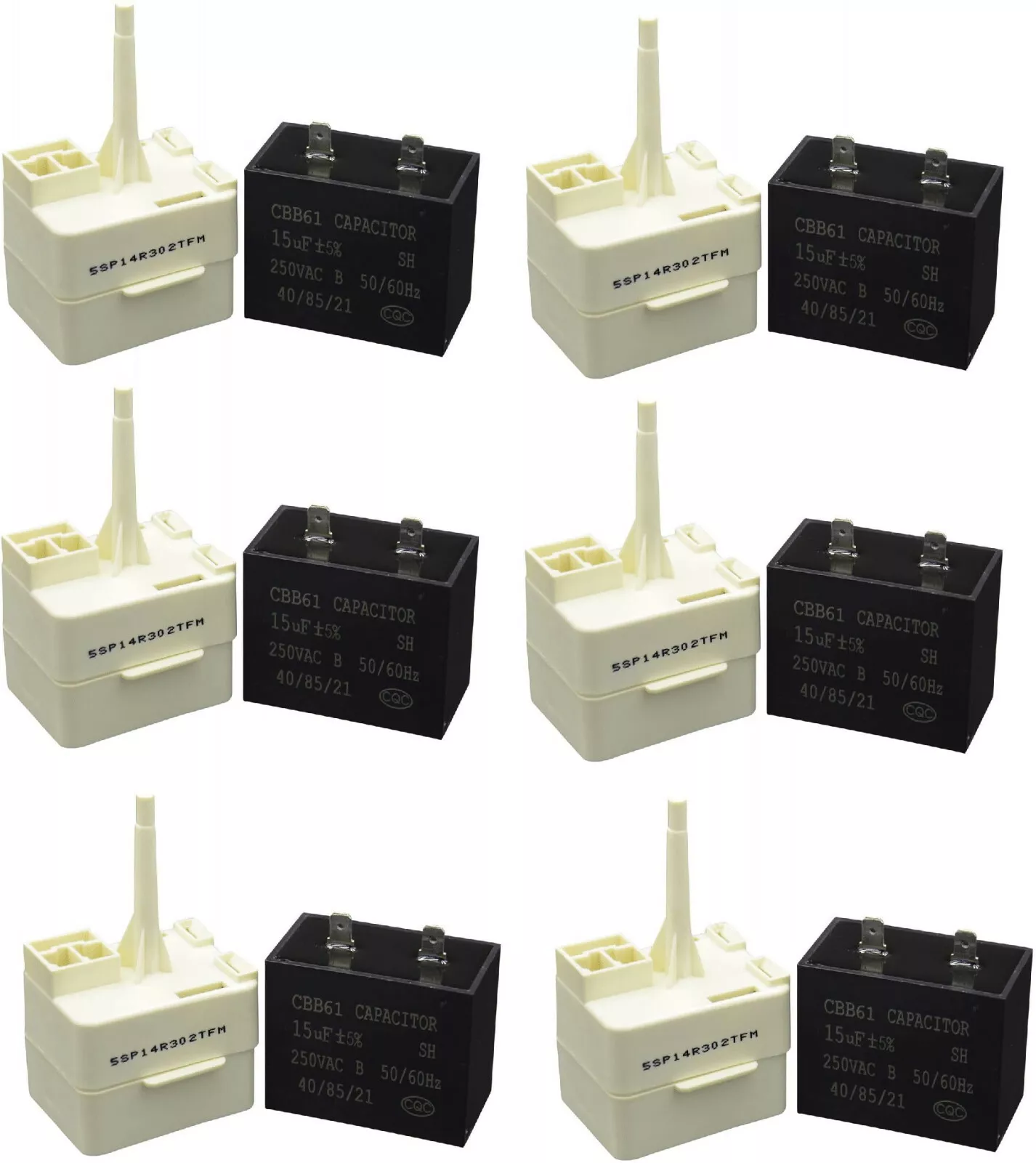 W10613606 Whirlpool Refrigerator Relay Overload Start Capacitor New 6 ...