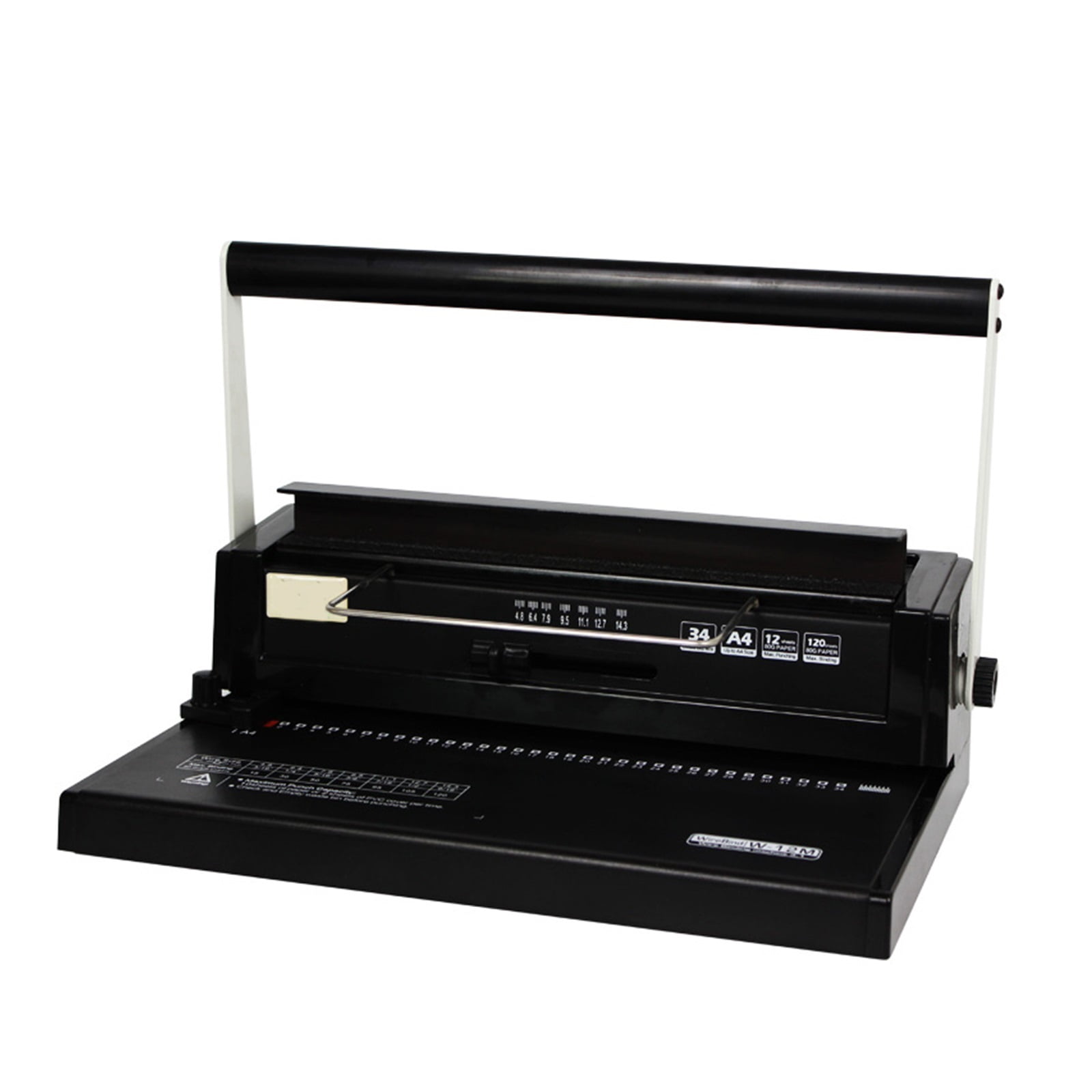 W12m Iron Ring Binding Machine 34 Hole Loose Leaf Iron Ring Punching ...