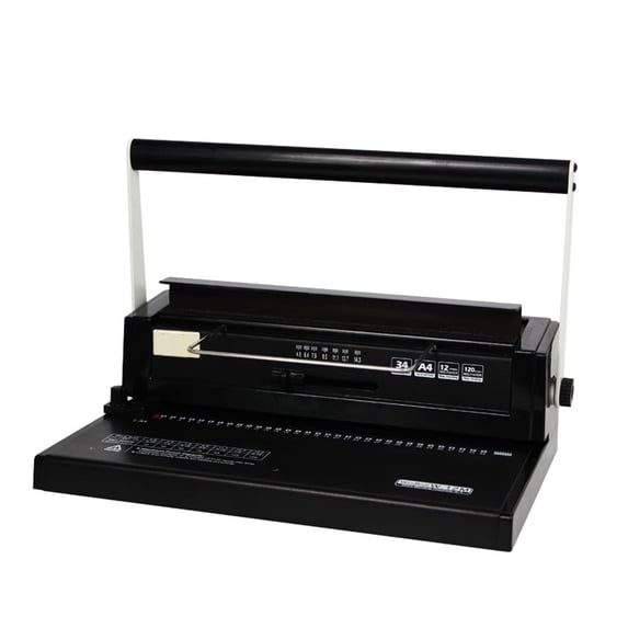 W12m Iron Ring Binding Machine 34 Hole Loose Leaf Iron Ring Punching ...