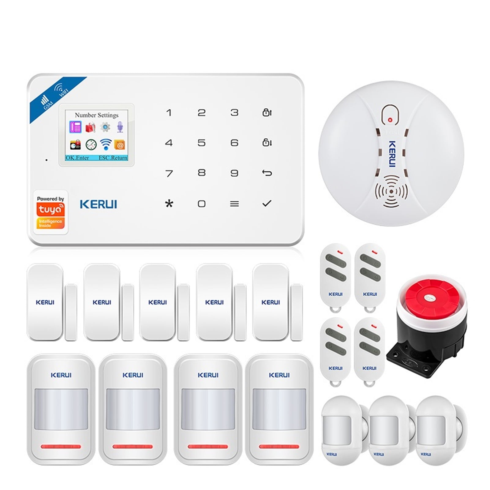 W181 Tuya Smart Alarm System WIFI GSM Wirelss Home Alarm Support Motion ...