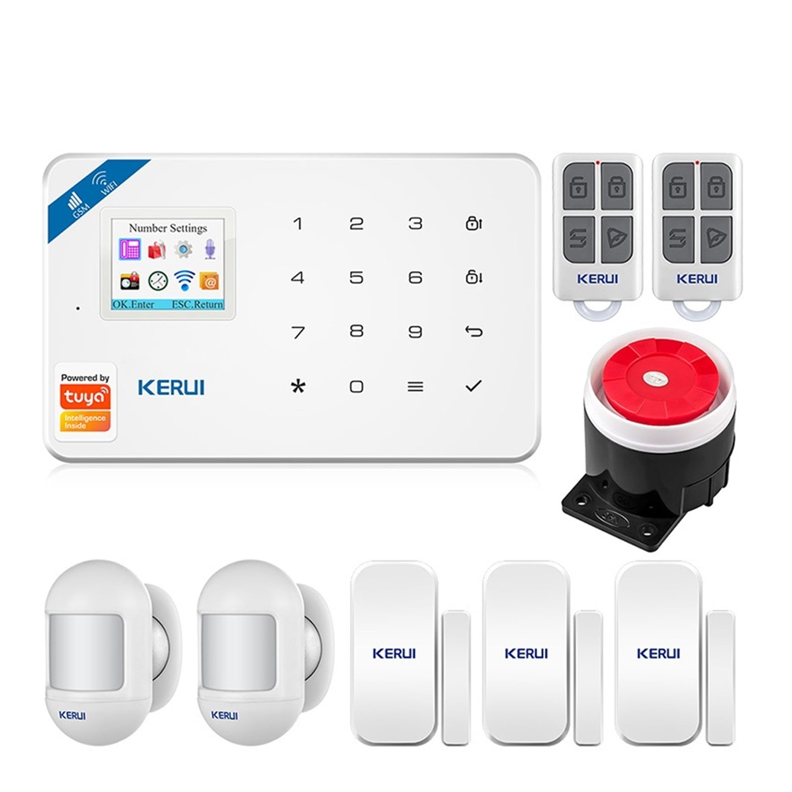 W181 Tuya Smart WIFI GSM Security Alarm System Works Home Motion ...