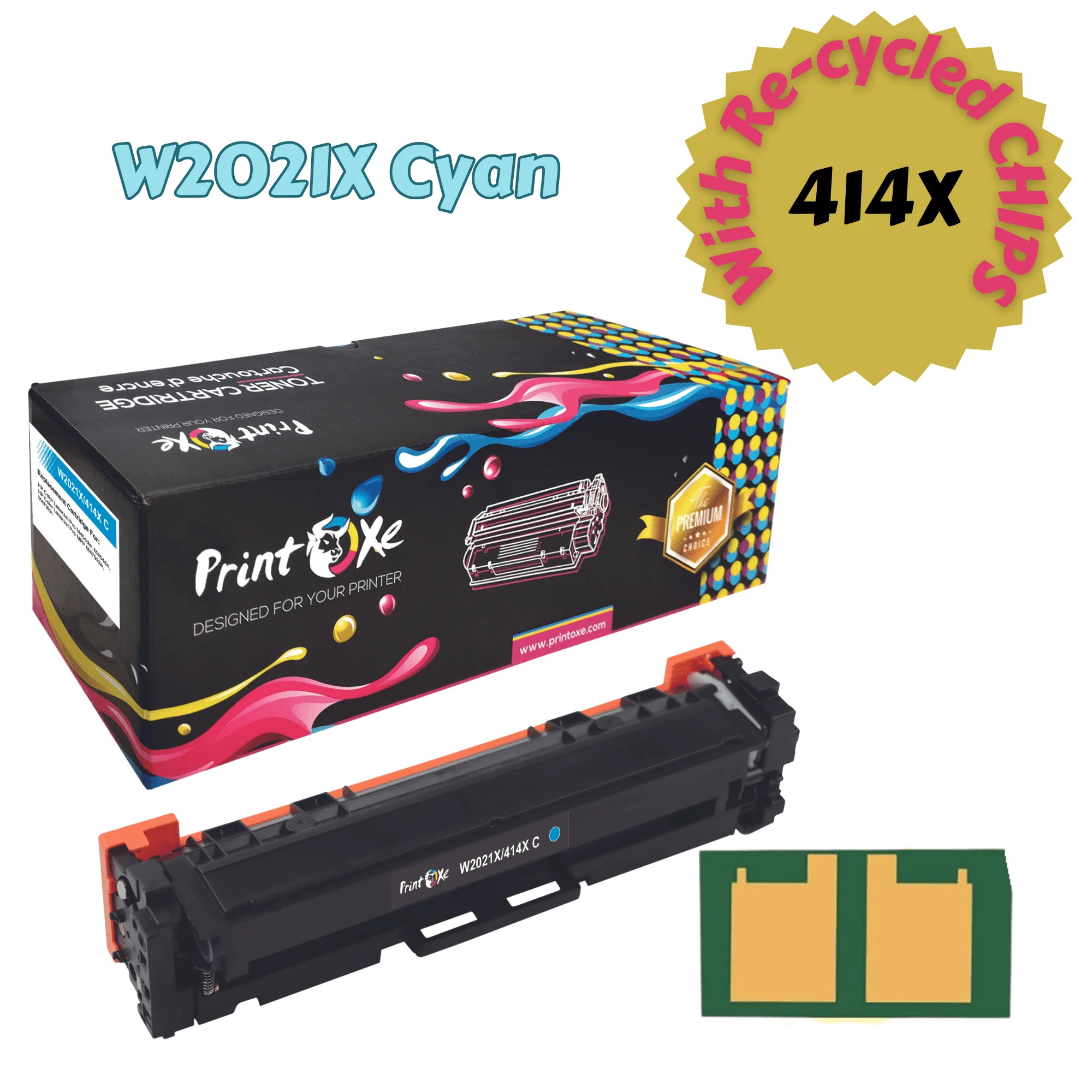 W2021X / 414X Cyan With Chip Compatible High Yield of W2021A for HP ...