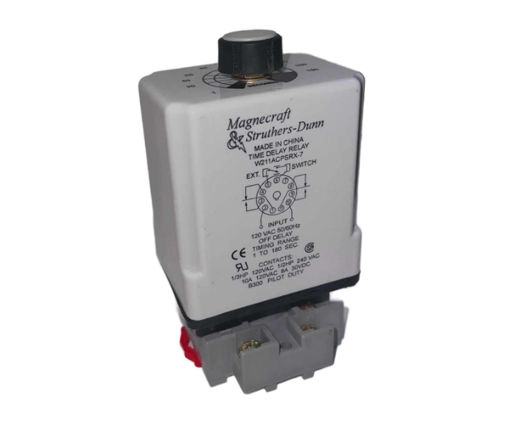 W211ACPSRX-7 Time Delay Timing Relays 120VAC 1-180 SEC B300, Pilot Duty ...