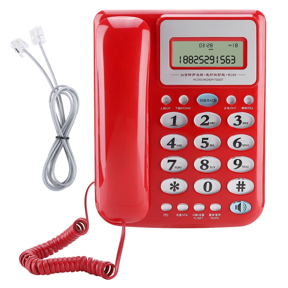 W288 Home Fixed Telephone Desk Phone Mobile Home Office Desktop ...