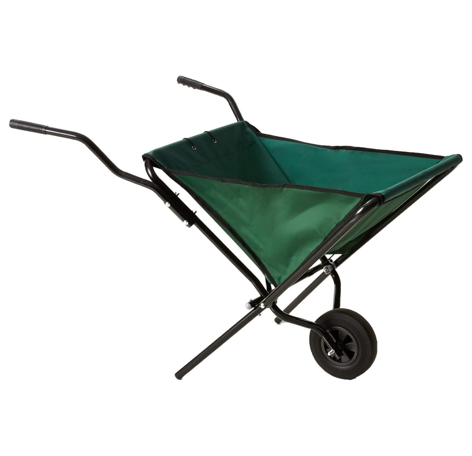 W302 Folding Wheelbarrow, Collapsible Yard Cart for Garden with Never ...