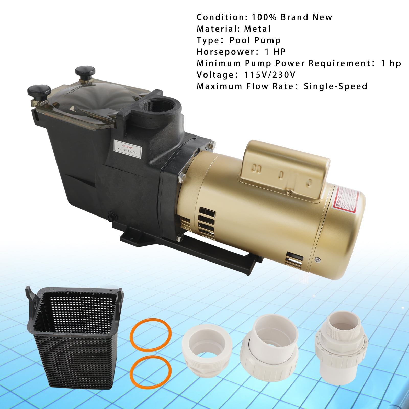 W3SP2607X10 Super Pump 1 HP Single Speed Pool Pump 115/230V - Walmart.com