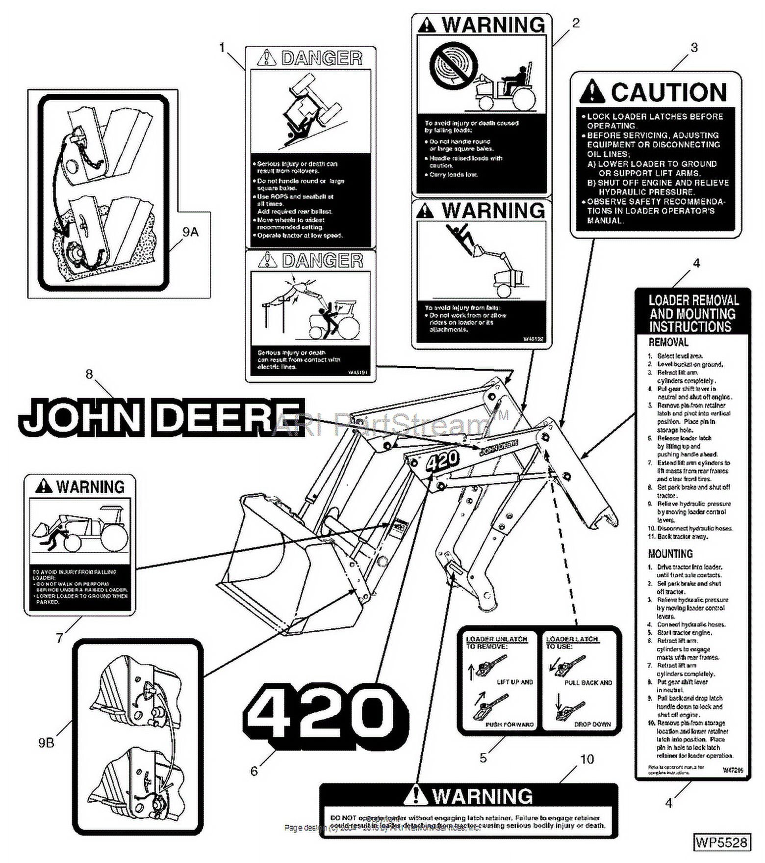 W47265 LABEL fits JOHN DEERE (New OEM) - Walmart.com