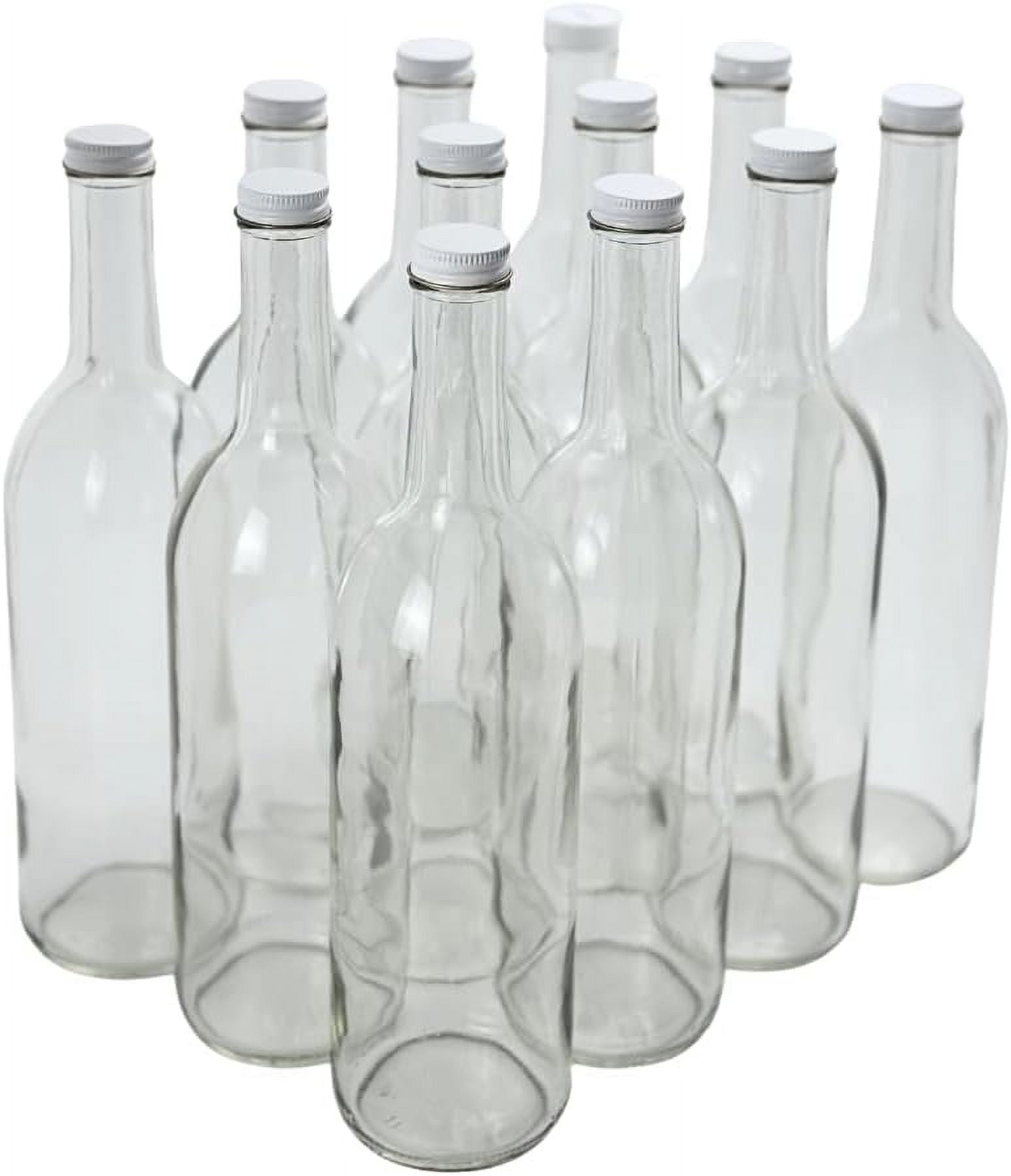 W5 Wine Bottles, Bordeaux Liquor Bottles, Clear Wine Bottles, 750 ml ...