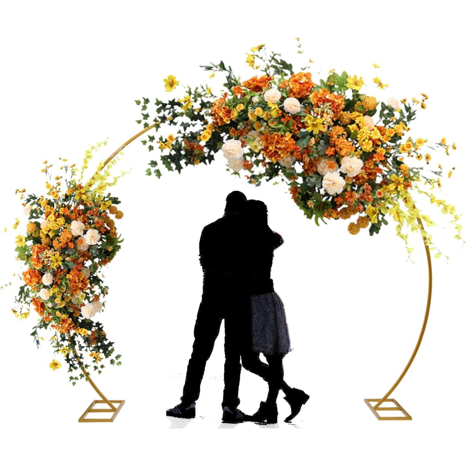 W8.5xH7.2 FT Round Balloon Arch Frame,Metal Arch Backdrop Stand,Circle ...