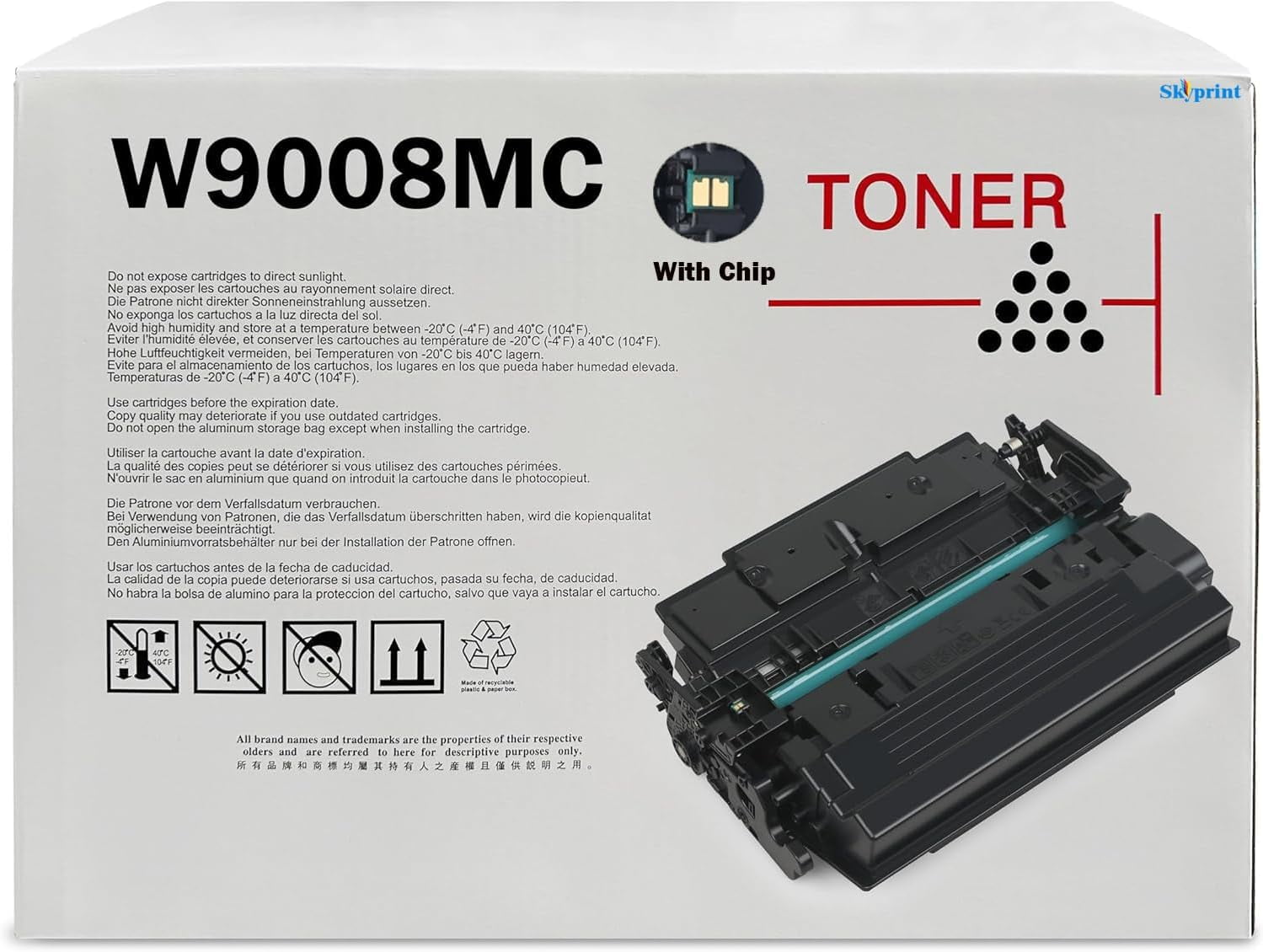 W9008 W9008MC Black Toner Cartridge Compatible with HP W9008MC Toner ...