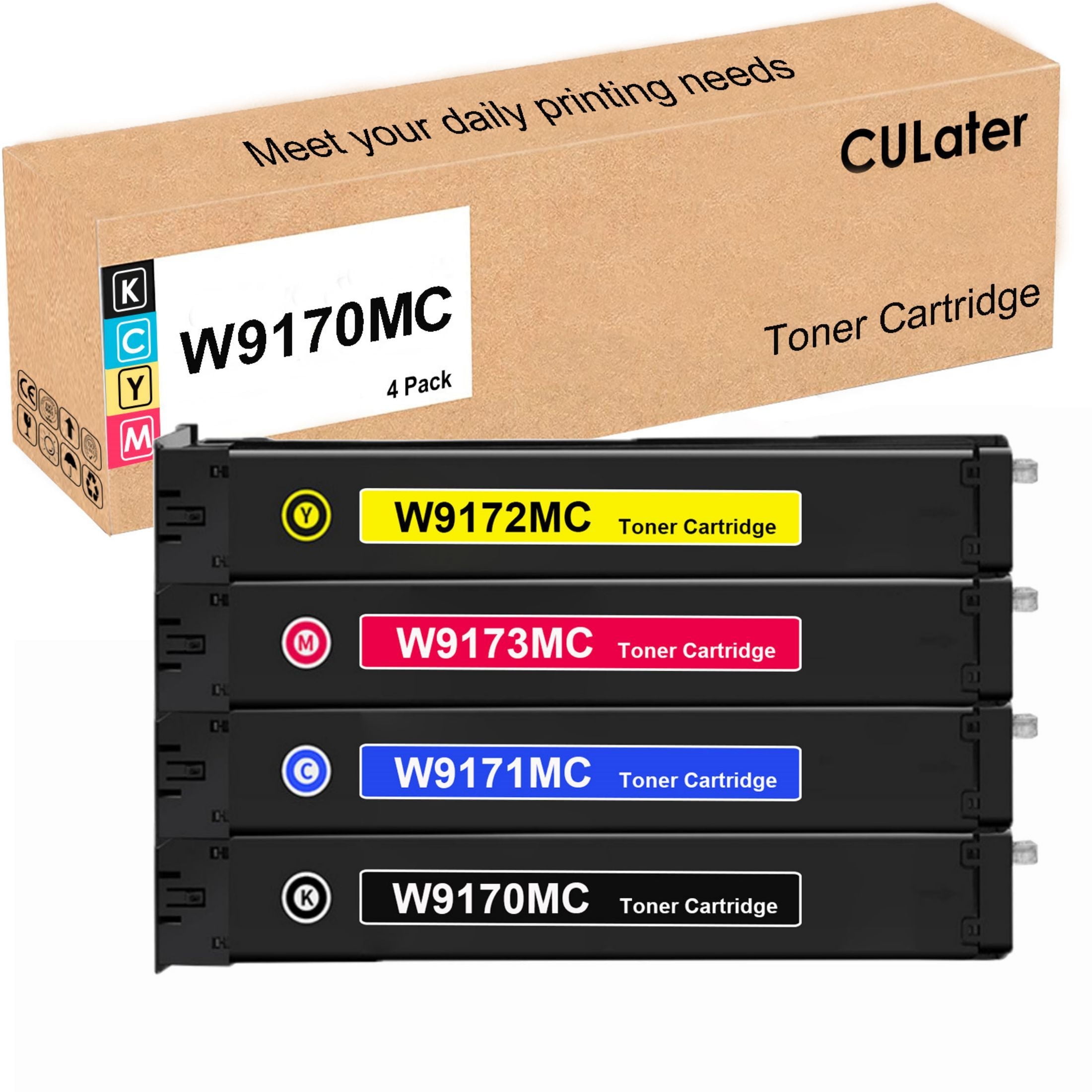 W9170MC W9171MC W9172MC W9173MC Compatible Toner Cartridge 4 Packs for ...