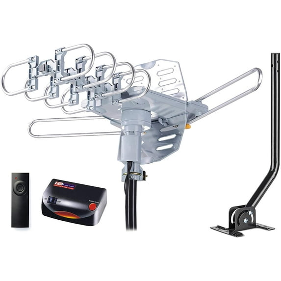 WA-2608 Amplified Outdoor TV Antenna – Long Ran with UHF/VHF, 360 ...