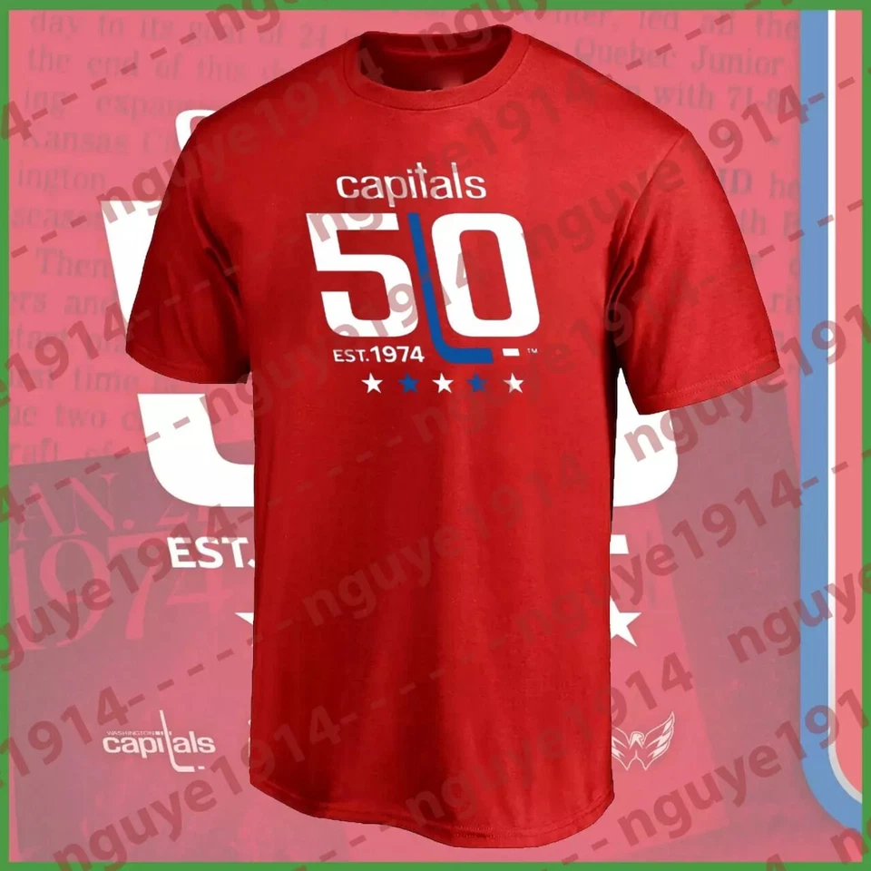 WA Capitals 50th Anniversary With New Logos 2024 T Shirt - Walmart.com
