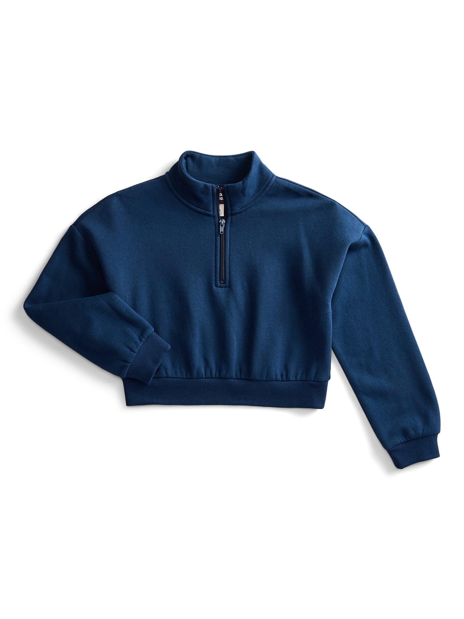 Weekend Academy Girls Fleece Quarter Zip Sweater, Sizes 4-18 - Walmart.com