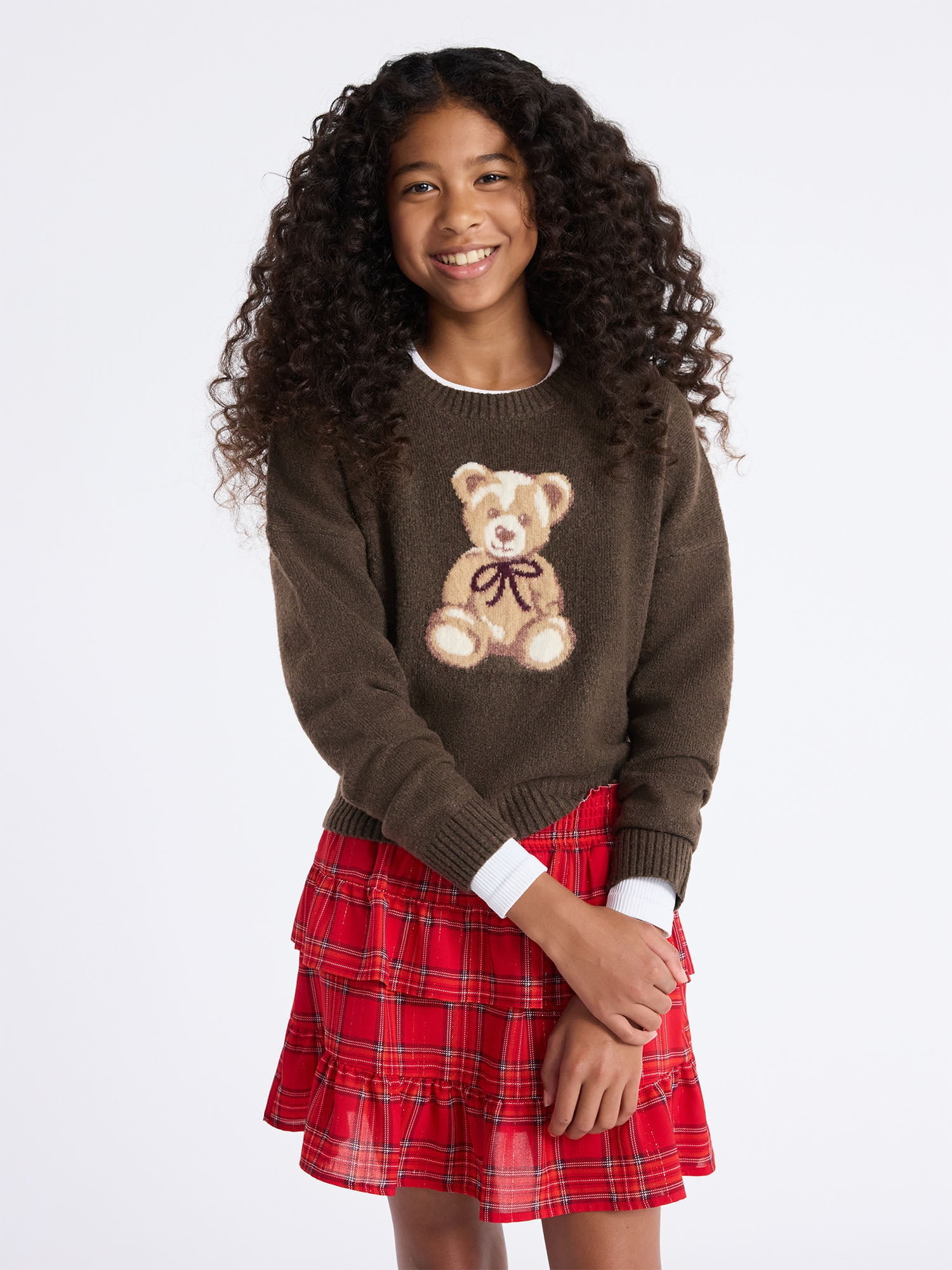 Weekend Academy Girls Pullover Graphic Print Sweater, Sizes 4-18 ...