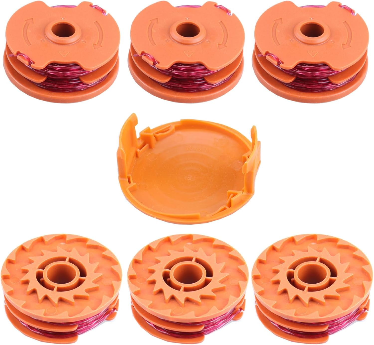 WA0007 String Trimmer Spool Line for Worx WG105 WG106 WG108 WG116 WG119 WG124 Weed Wacker Spools ...