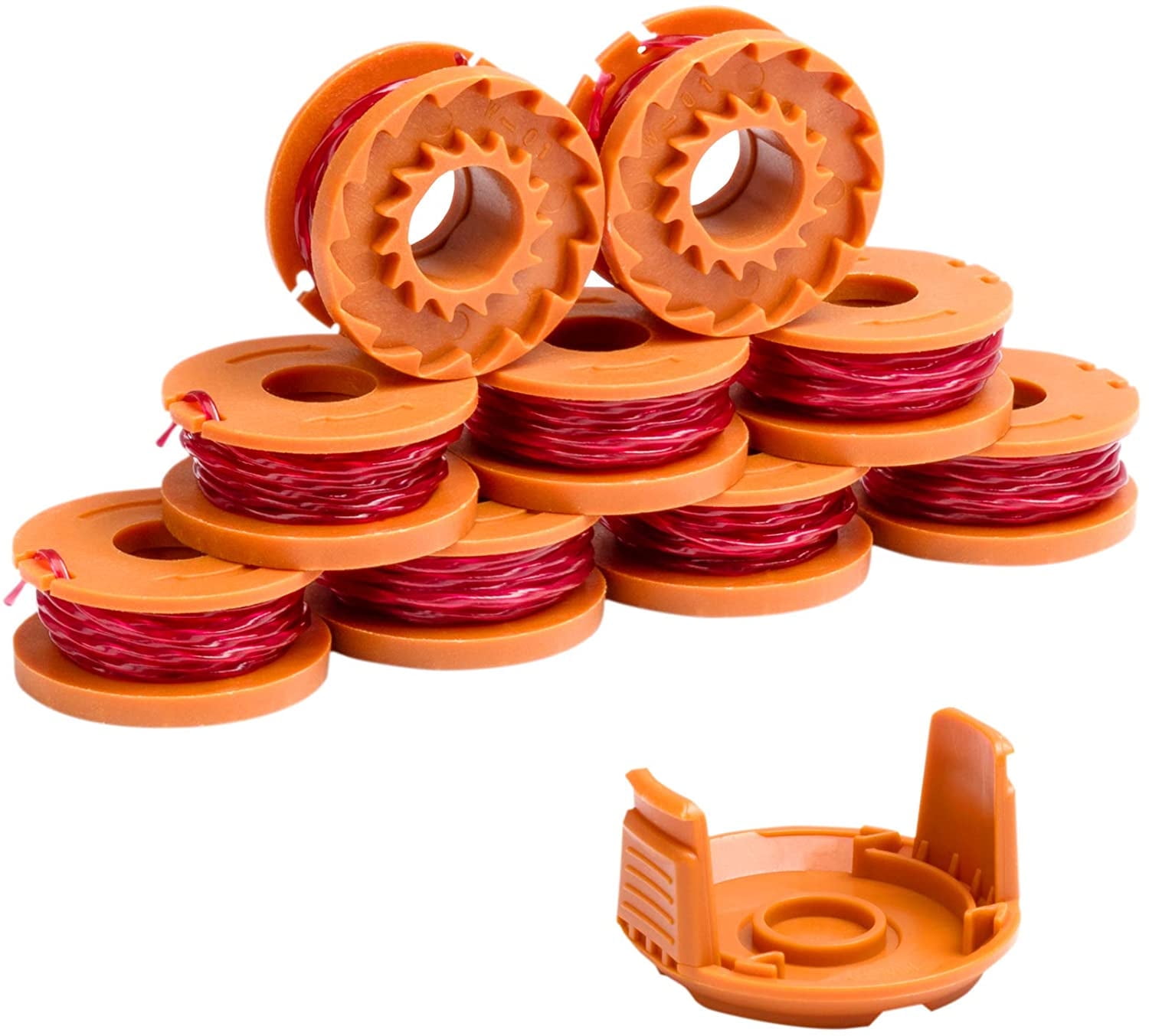 WA0010 Replacement Trimmer Line Spool for Worx .065 in x 10ft (9 Spool ...