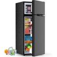 WAA 4.5 Cu.Ft 2 Door Mini Fridge with Freezer Adjustable Thermostat ...