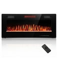 WAA 42-Inch Wall Mounted Electric Fireplace with Remote - Walmart.com