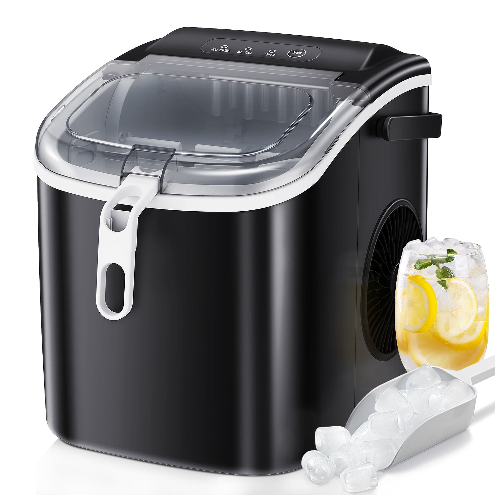 WAA Ice Makers Countertop,Portable Electric Ice Cube Maker Machine with ...