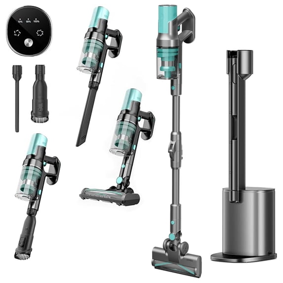 WAA Stick Vacuum Cleaner Powerful Suction & Self-Collecting Dust Bin,3 ...