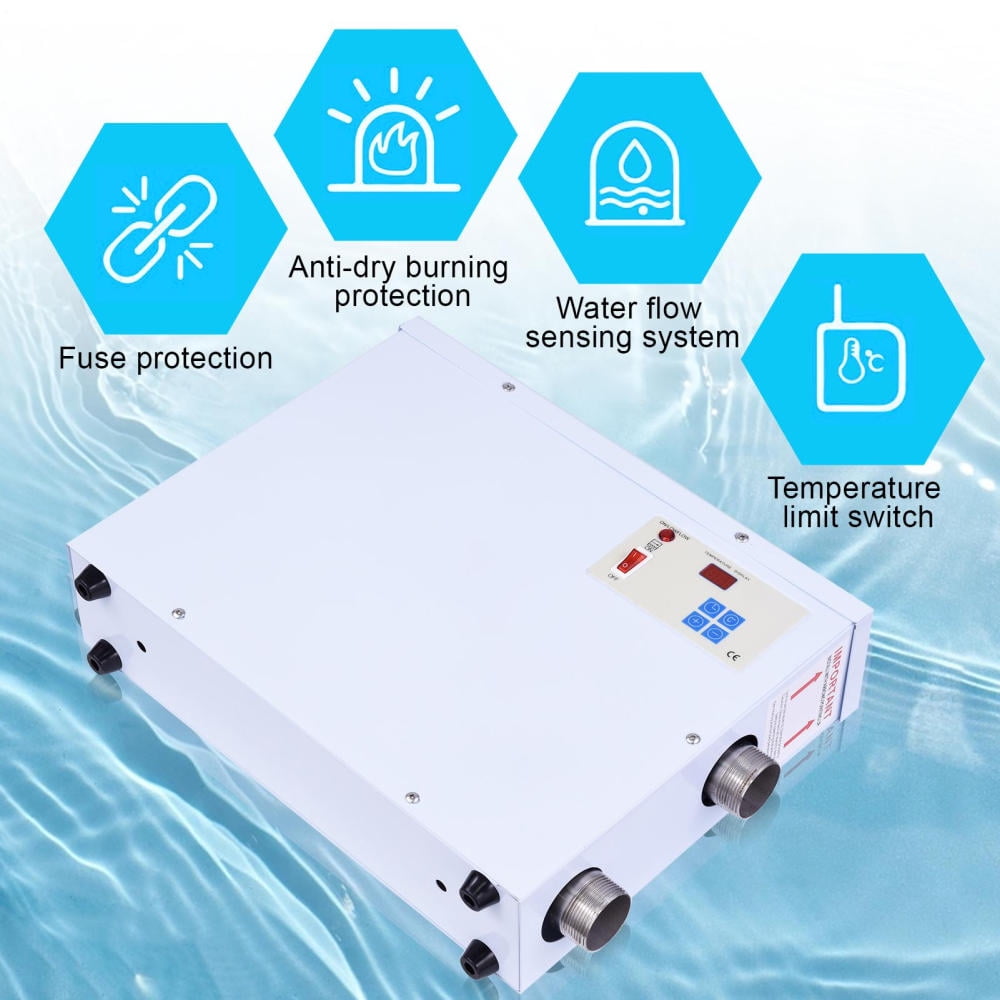 WAASOSCON 11kW 220V Swimming Pool Heat Pump with Safety Shutoff, 304 ...