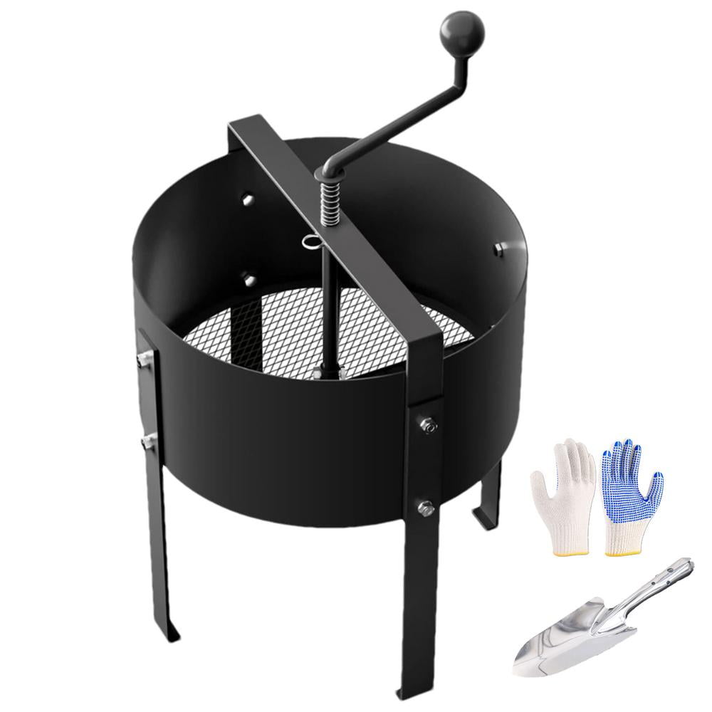 WAASOSCON 12 Inch Rotary Soil Sieve Garden Rock Sieve Carbon Steel ...