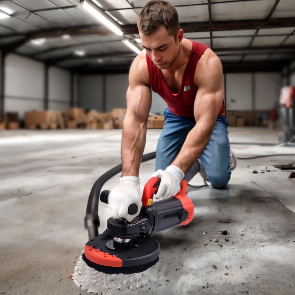 WAASOSCON 1400W Concrete Grinder with 3 Grinding Wheel, 150mm Stone ...