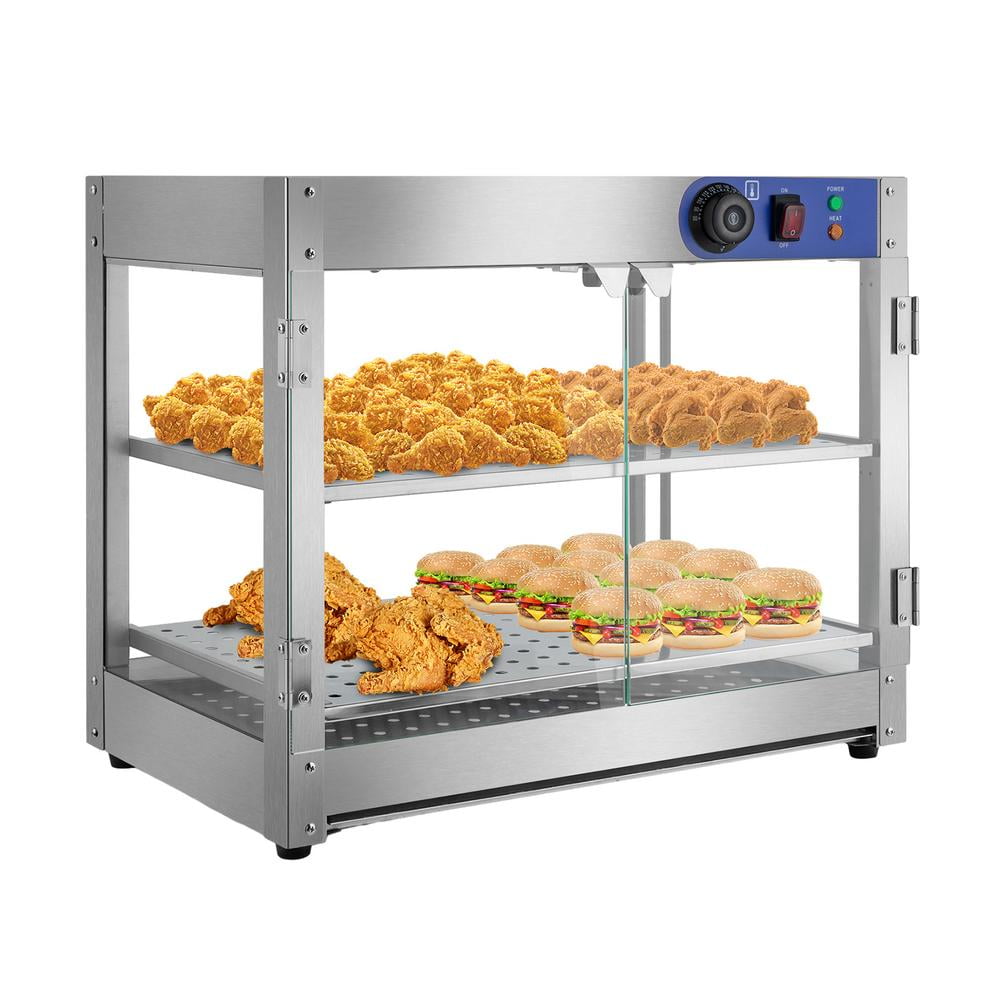 WAASOSCON Commercial Food Warmers 110V Adjustable 2-Tier Pizza Warmer ...