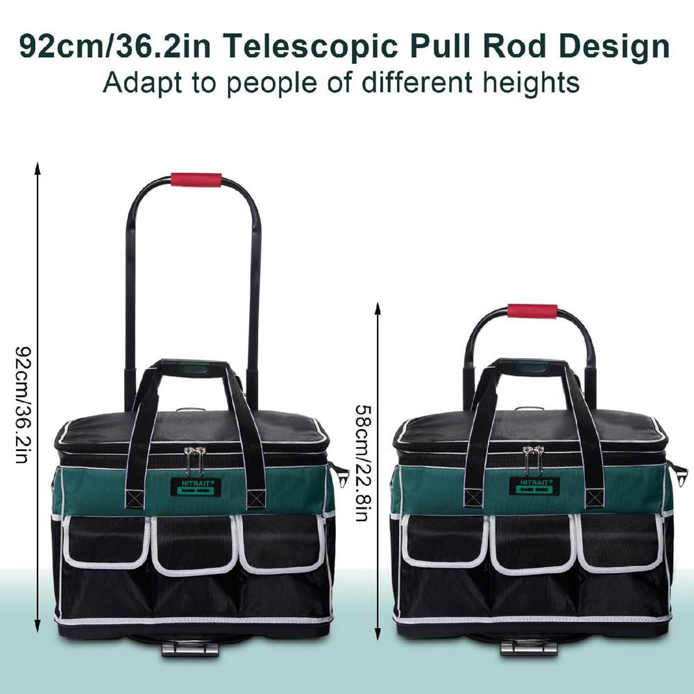 WAASOSCON 20/23 Inch Large Capacity Trolley Tool Bag, 100kg/220lbs ...