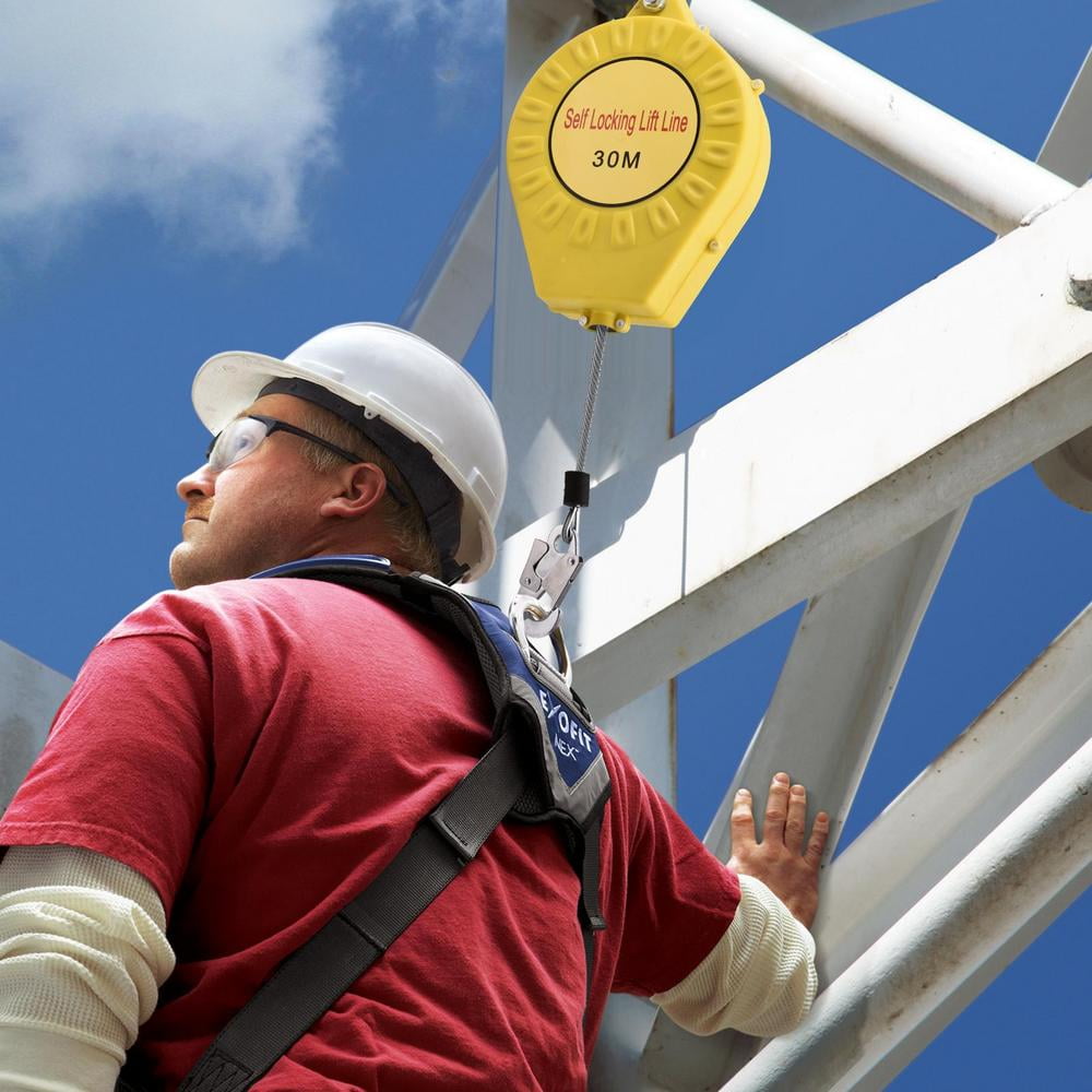 WAASOSCON 30-Meter (98FT) Fall Arrester with Auto-Locking Mechanism ...