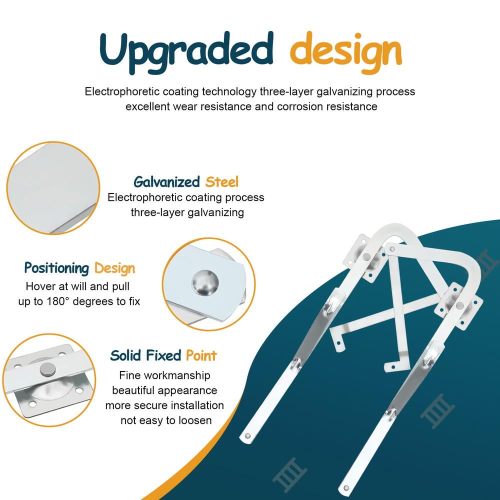 WAASOSCON Attic Ladder Spreader Hinge Arms Hinge Arms Replacement Kit ...