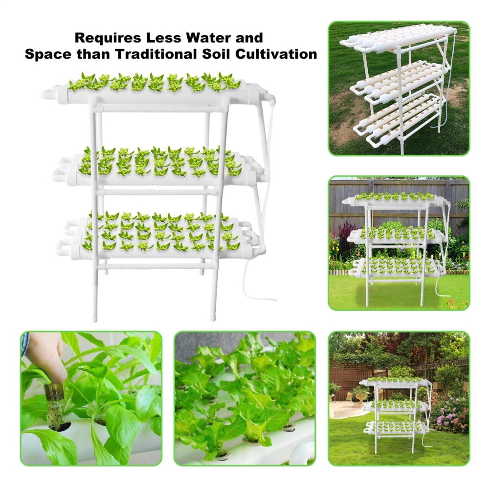 WAASOSCON Automated Hydroponics System with Circulation Pump, 1/3-Tier ...