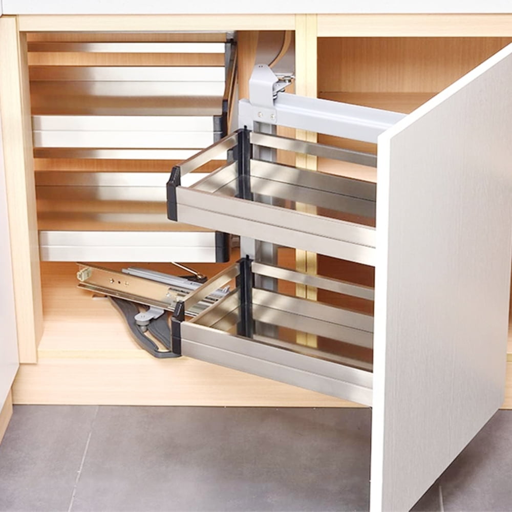 WAASOSCON Blind Corner Cabinet Pull Out Organizer 14 Inch Opening,Magic ...
