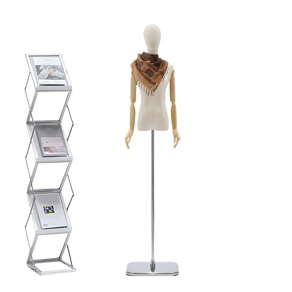 WAASOSCON Clothes Mannequin Stand Female Linen Height Adjustable Human ...