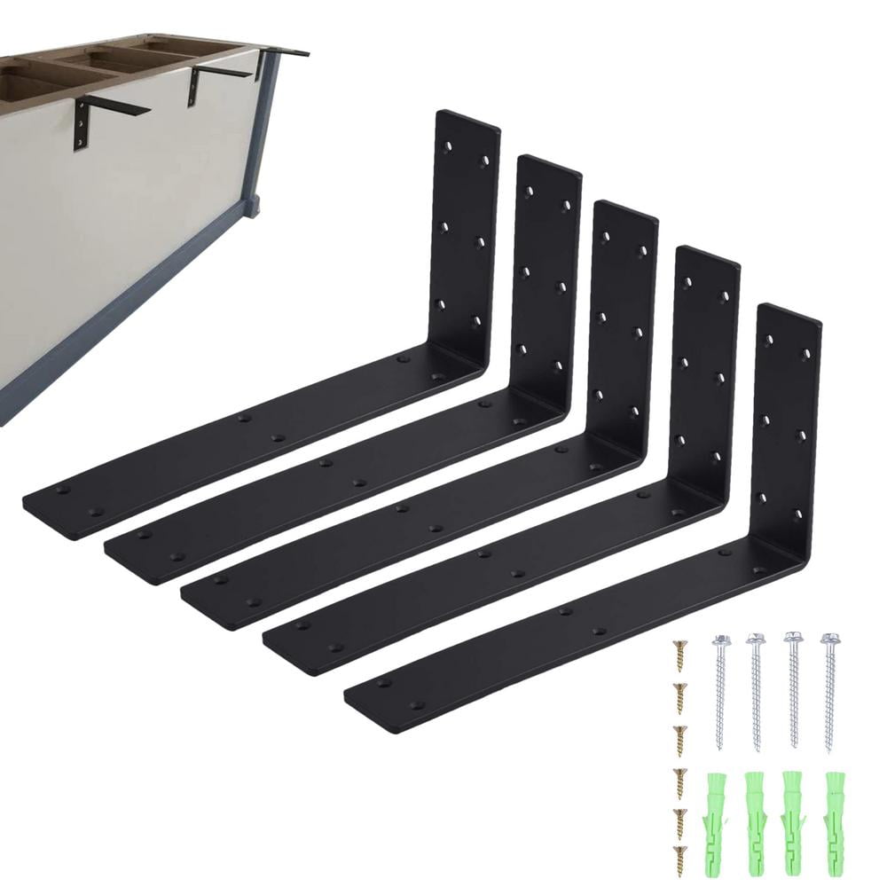 WAASOSCON Countertop Brackets L Shelf Bracket Mantel Corbels 4pcs Blind ...