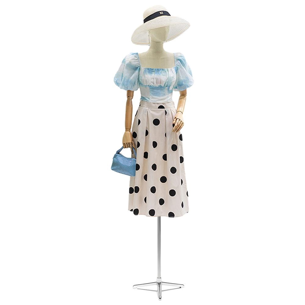 WAASOSCON Female Mannequin With Stand Linen Cotton Dress Form Mannequin ...