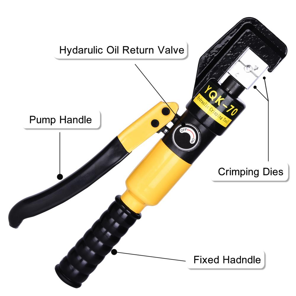 WAASOSCON Cable Crimping Tool Multipurpose 10T Manual Cable Crimper ...